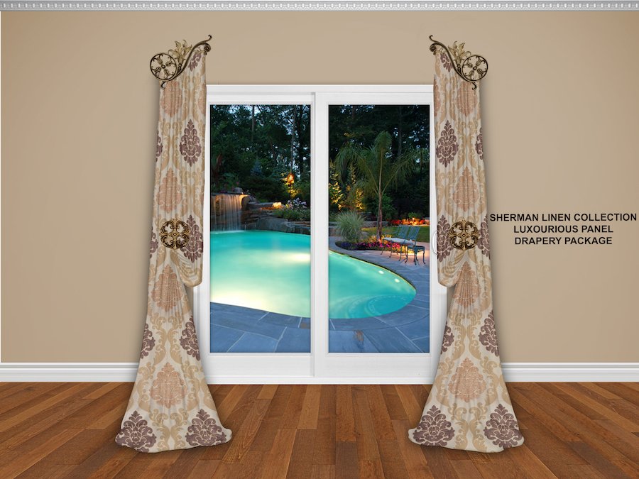 Sherman Linen Scroll Panels - Galaxy Design - Custom DIY & Luxury ...